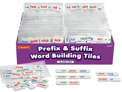 Prefix & Suffix Word Building Tiles - Class Set at Lakeshore Learning