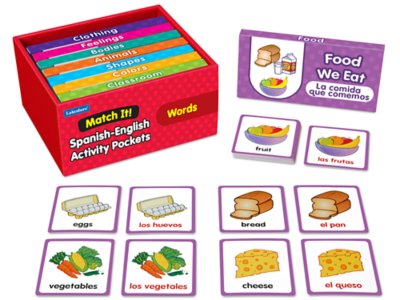 Match It! Spanish-English Words Activity Pockets at Lakeshore Learning