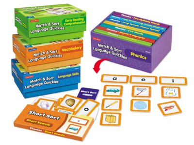 Match & Sort Language Quickies - K-Gr. 1 - Complete Set at Lakeshore ...