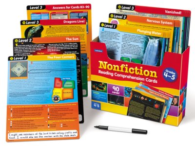 Nonfiction Reading Comprehension Practice Cards - Gr. 4-5 at Lakeshore ...