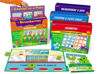Math Folder Game Libraries - K-Gr. 1 - Complete Set at Lakeshore Learning