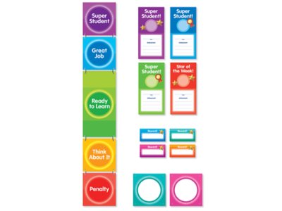 Colorful Classroom Schedule Bulletin Board Set at Lakeshore Learning