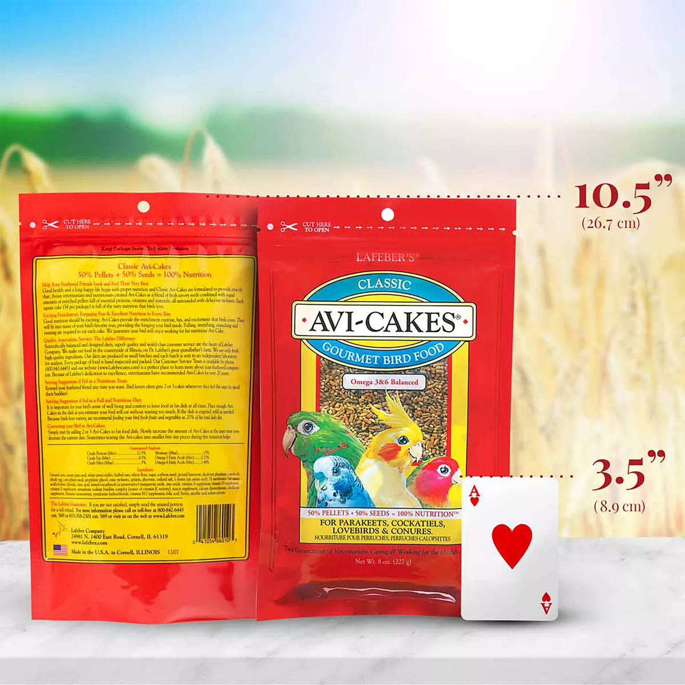 Lafebers® Avi Cakes Parakeet And Cockatiel Bird Food