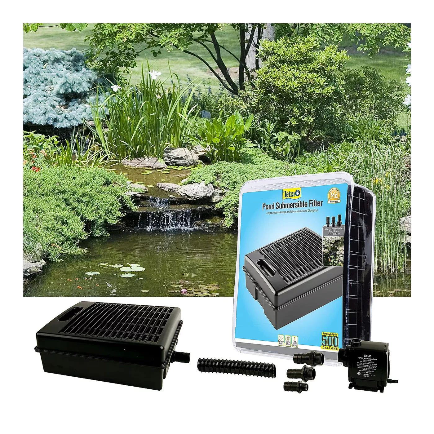 Tetra® Pond Submersible Flat Box Filter