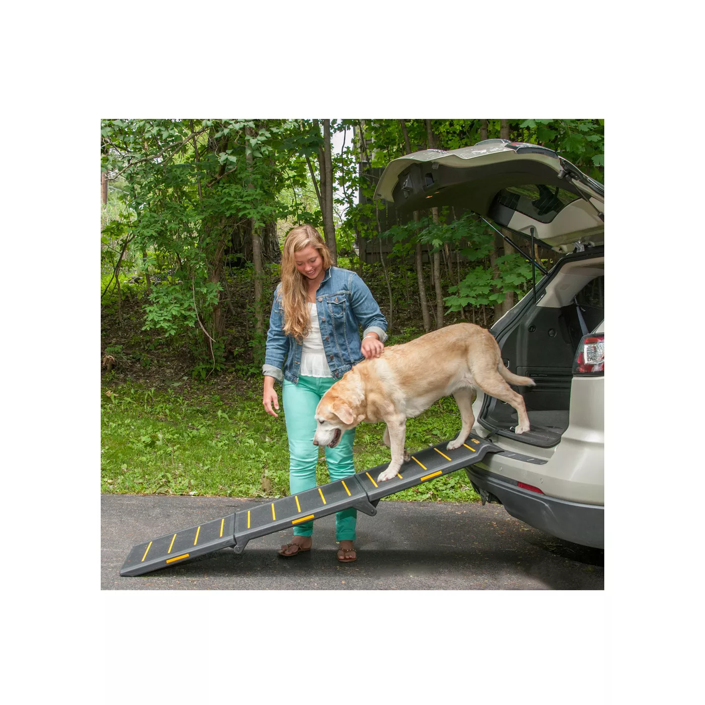 Pet Gear Extra Wide Reflective Pet Ramp