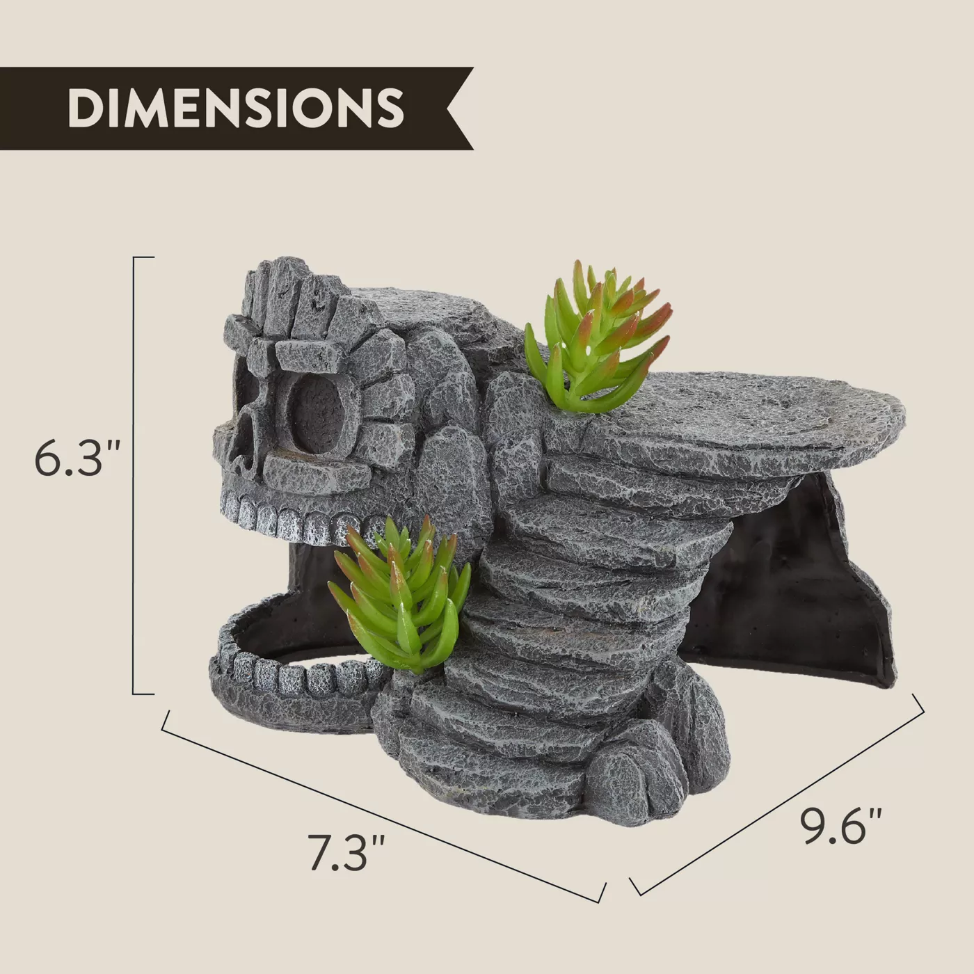 Thrive Skull Cave Reptile Decor