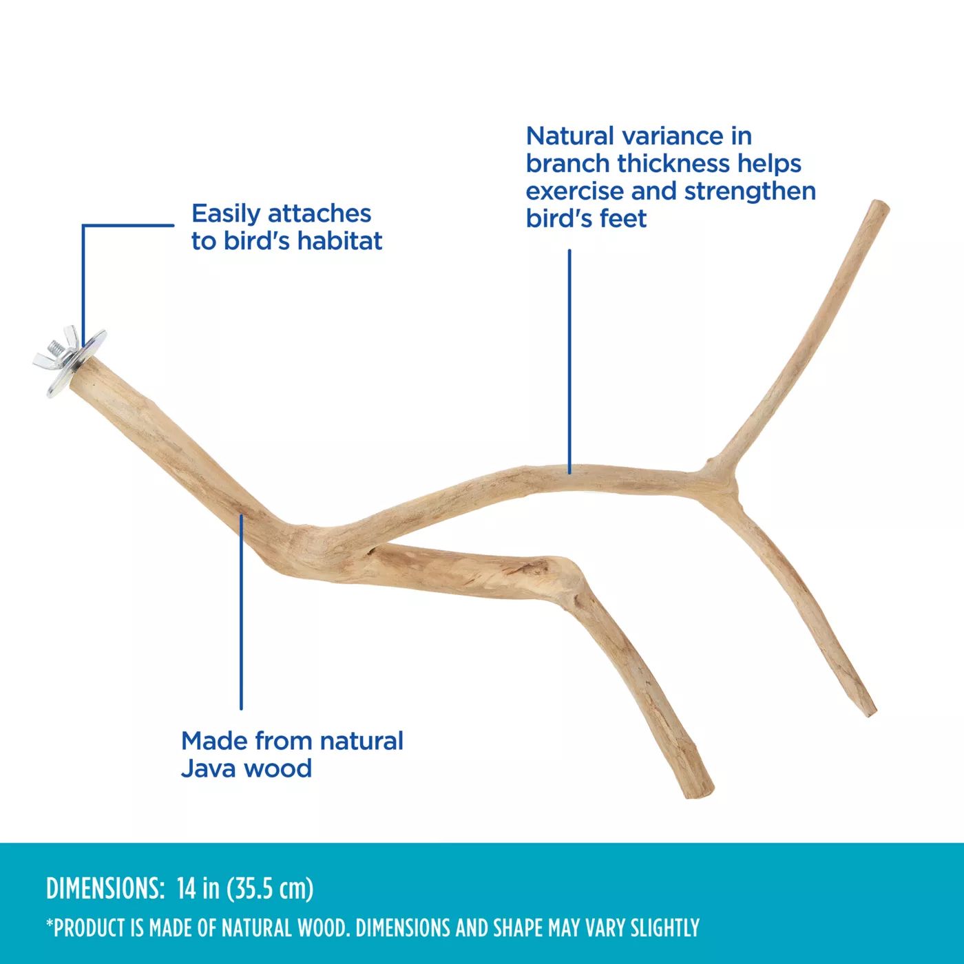 All Living Things® Java Wood Multi Bird Perch