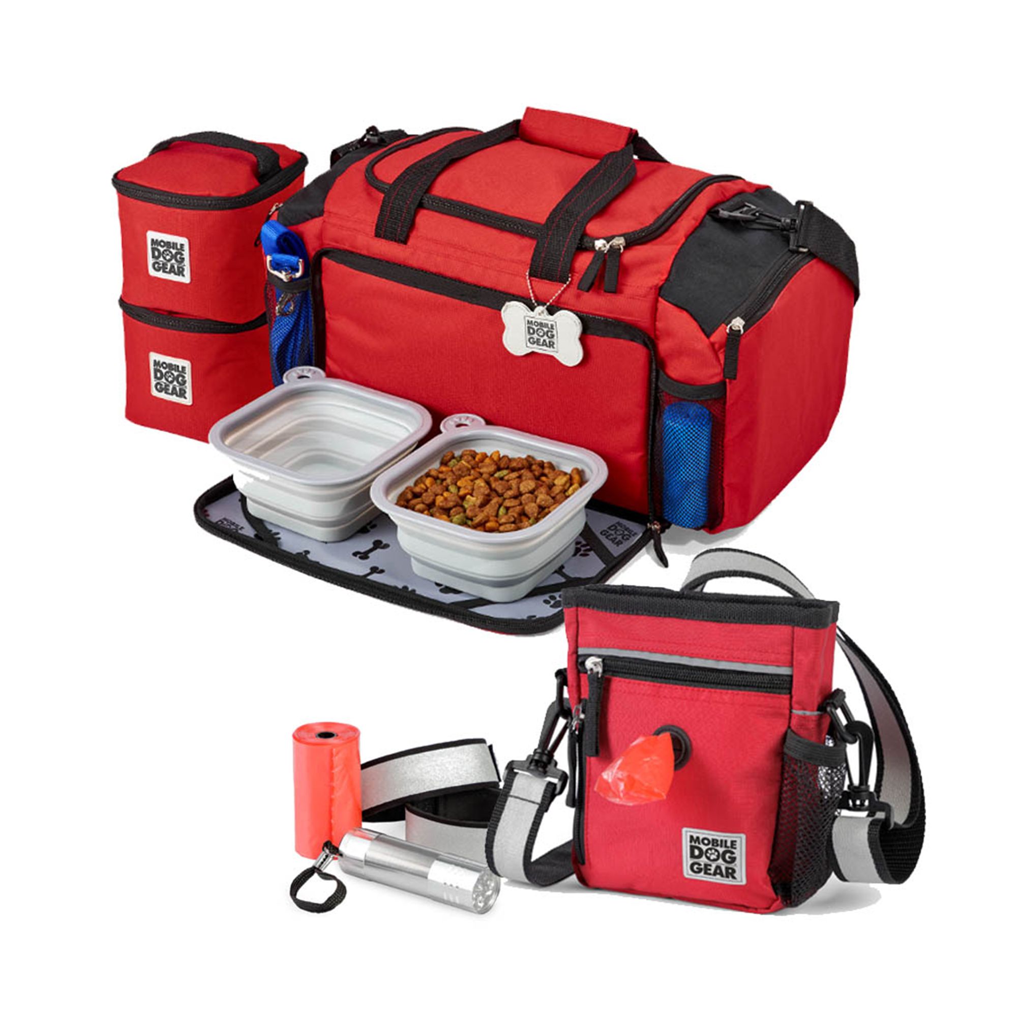 Mobile Dog Gear Walking Bag & Ultimate Week Away Duffle Dog Travel Set ...