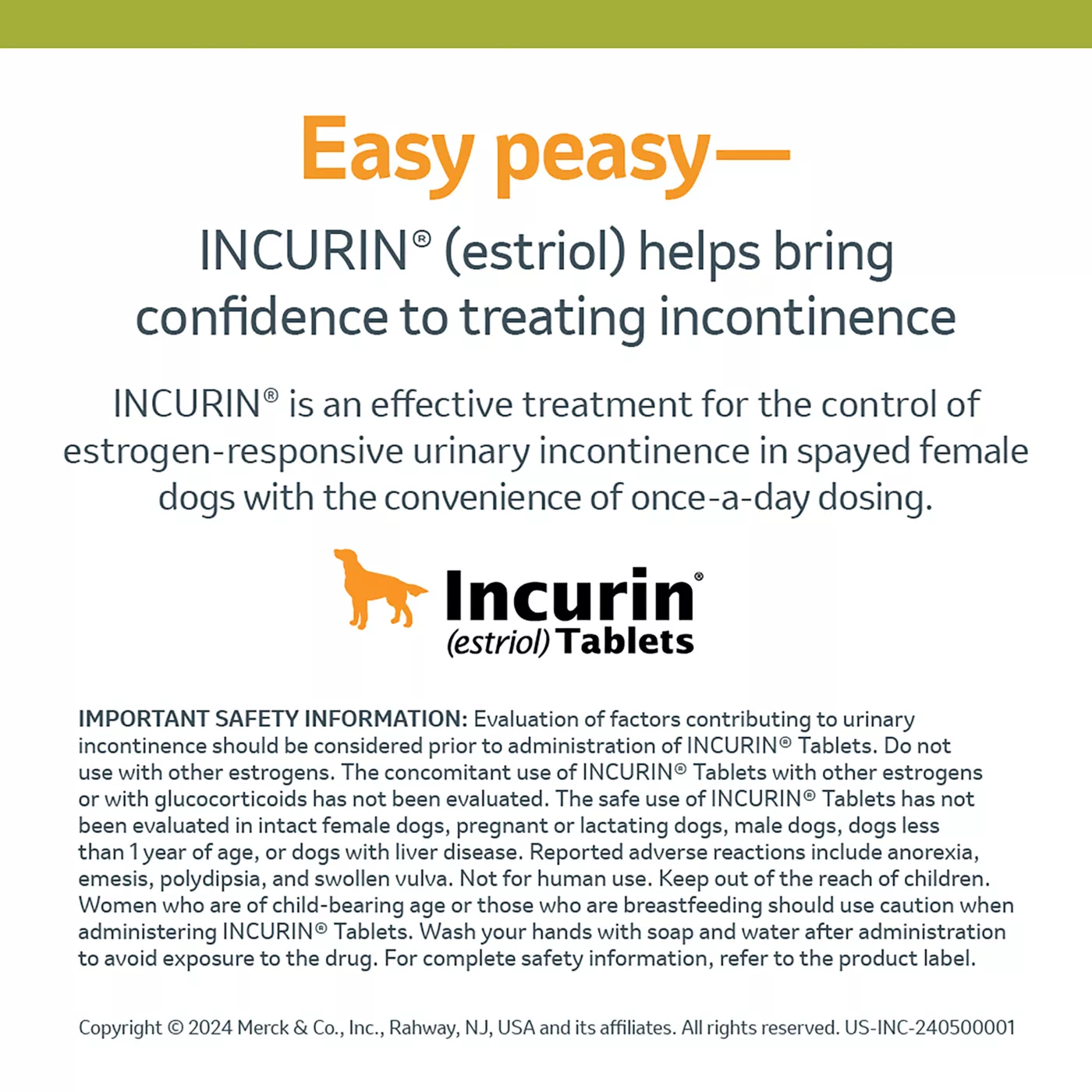 Incurin (Estriol) 1 mg, 30 Tablets