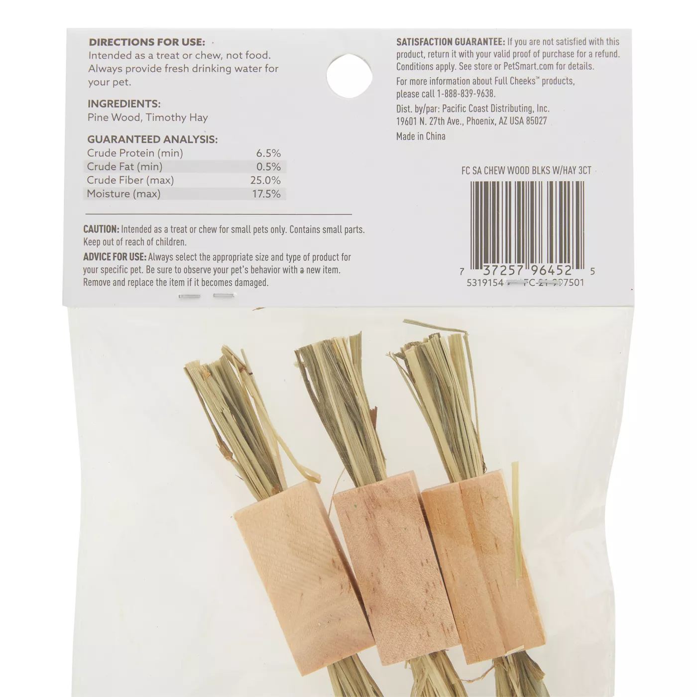 Full Cheeks™ Small Pet Timothy Hay & Wood - Treat & Chew