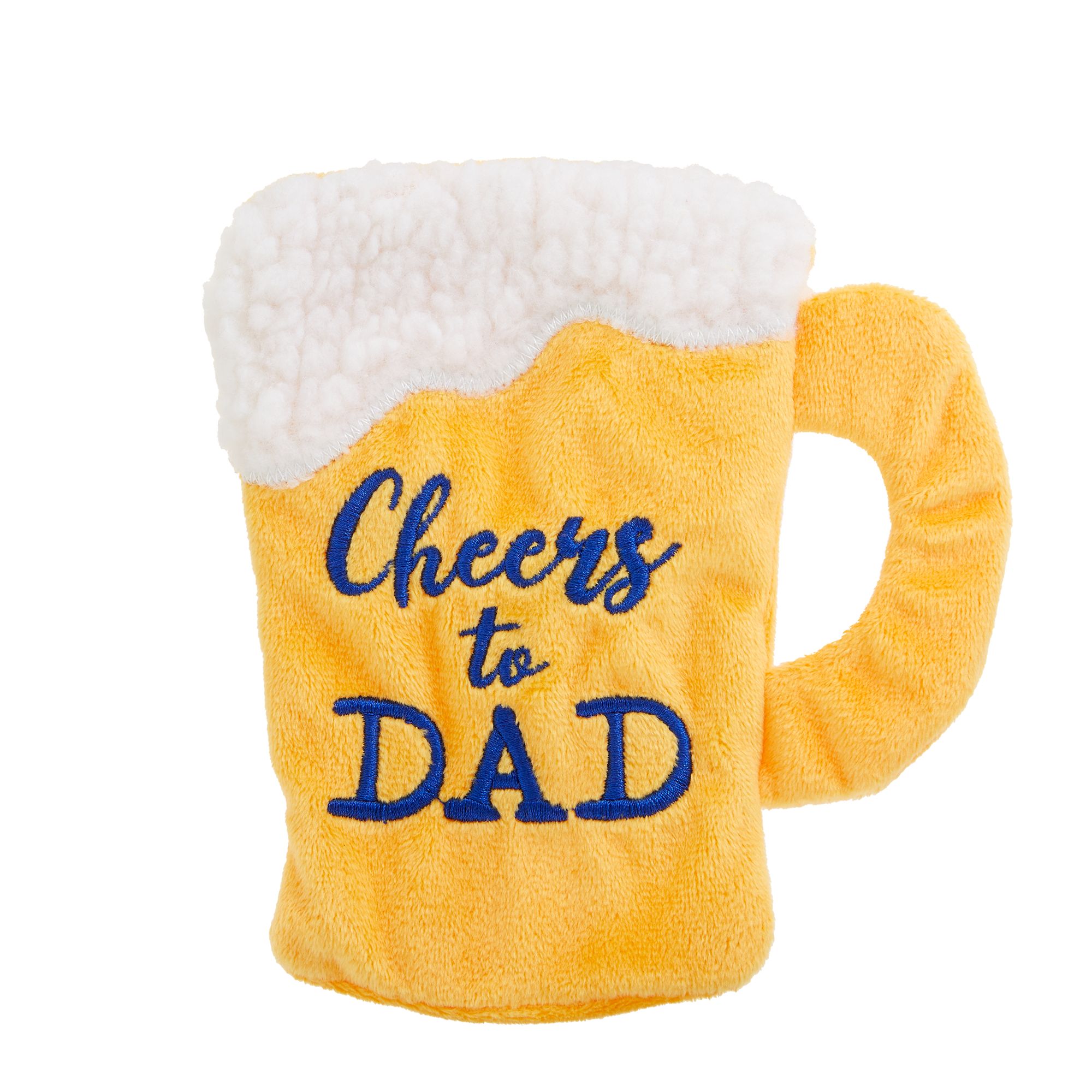 Top Paw® Cheers to Dad Beer Flattie Dog Toy - Crinkle, Squeaker | dog ...