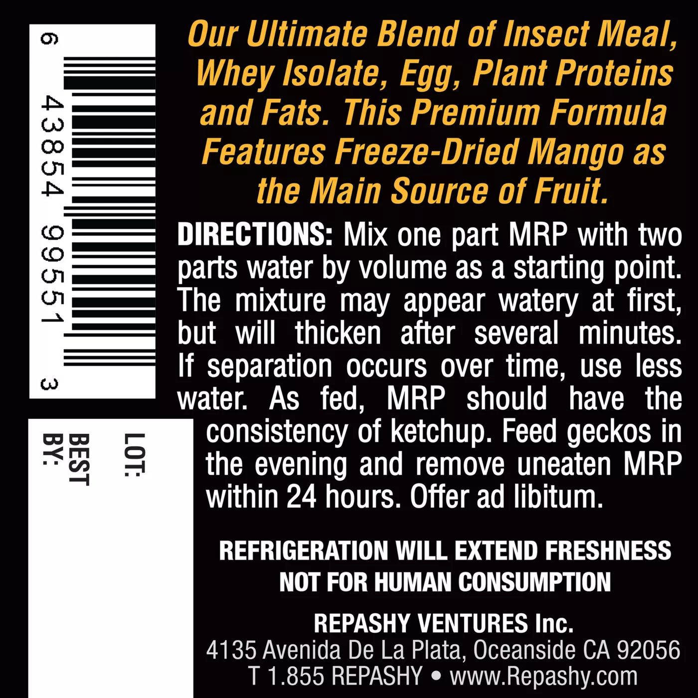 Repashy Crested Gecko Mango Diet