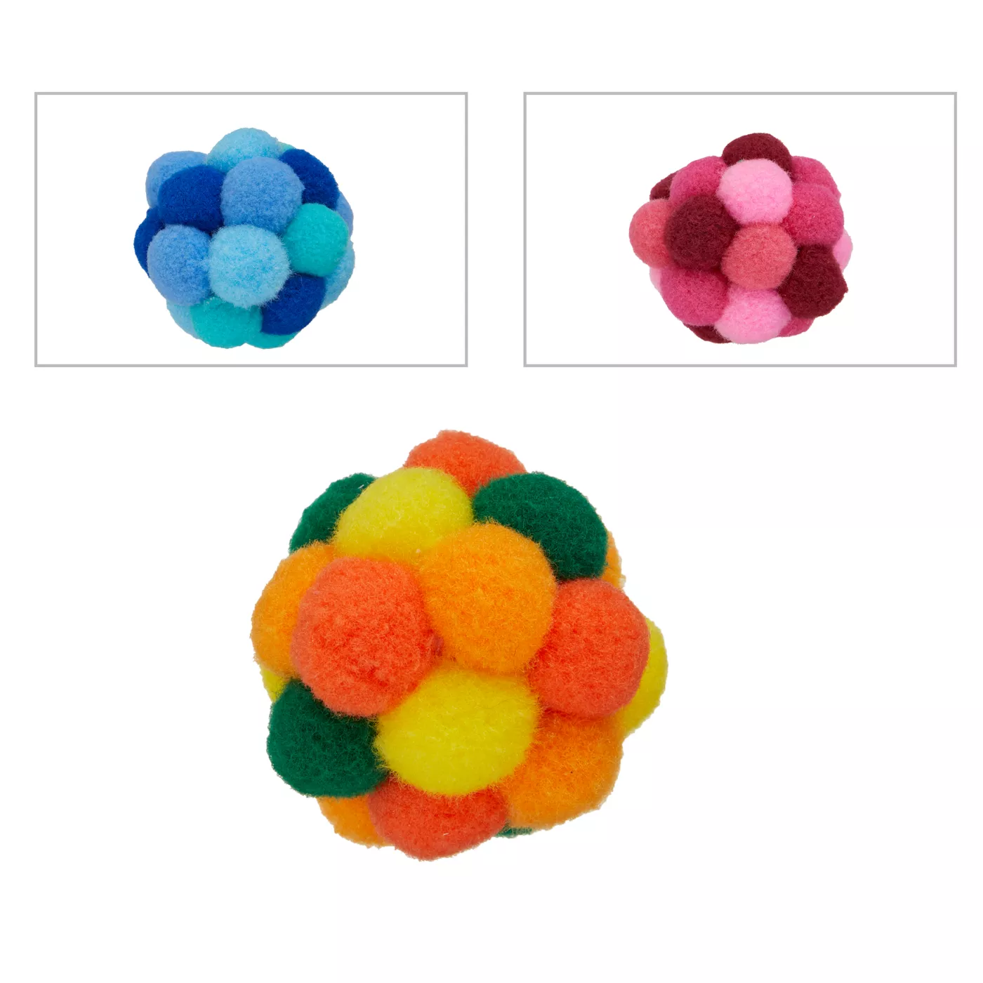 Whisker City® Pom Pom Ball Cat Toy (COLORS VARY)
