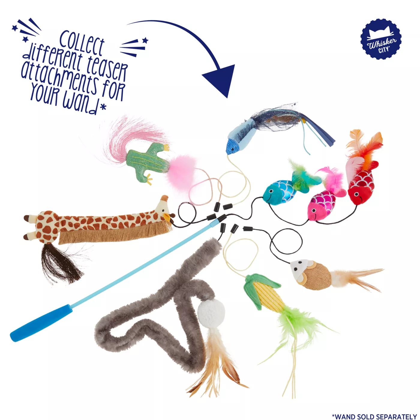 Whisker City® Snake Dangler Teaser Attachment Cat Toy (Teaser Wand Sold ...