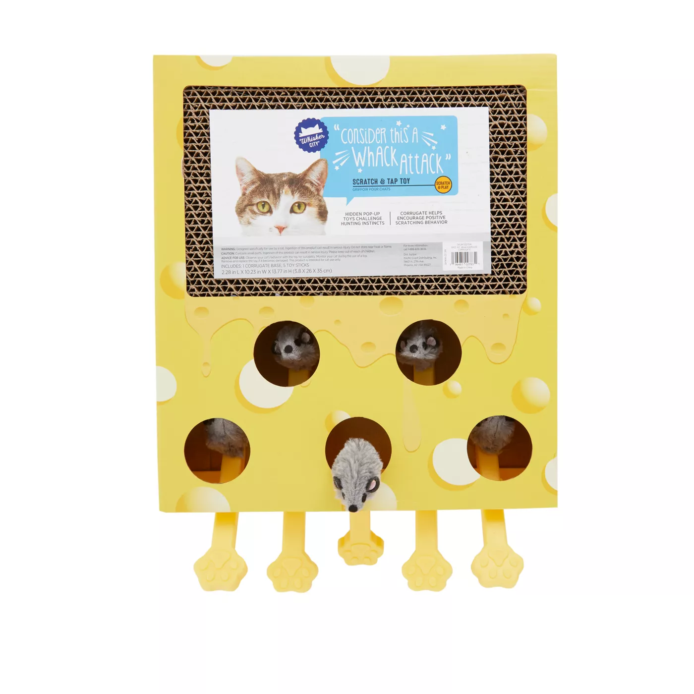 Whisker City® Whackamouse Corrugate Scratcher Cat Toy