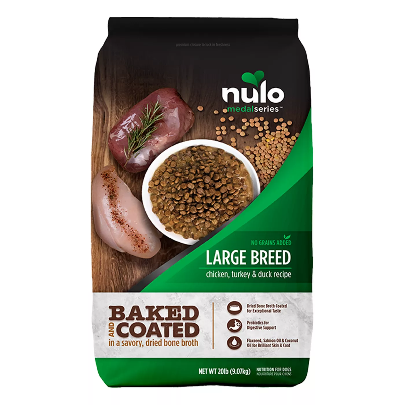 Nulo MedalSeries Baked & Brothy Large Breed Adult Dry Dog Food ...