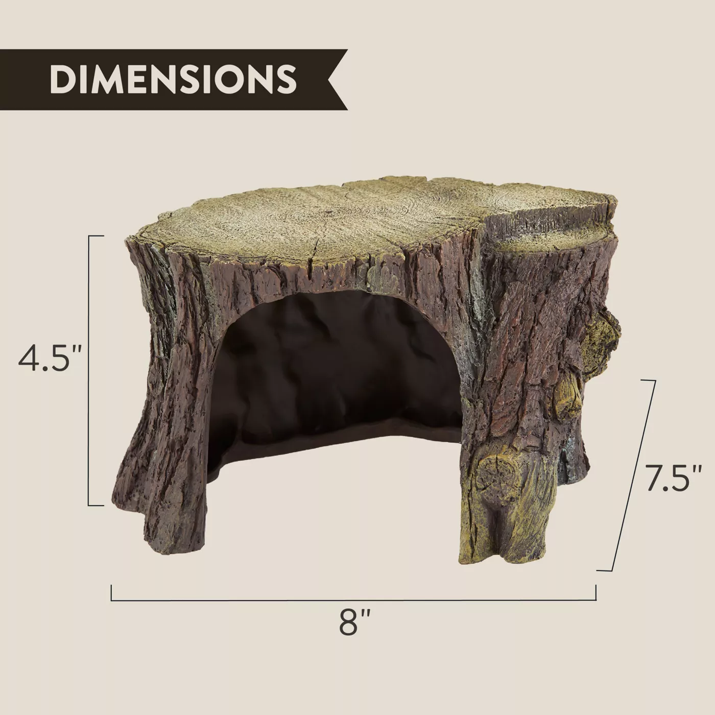 Thrive Tree Stump Hideaway Terrarium Decor