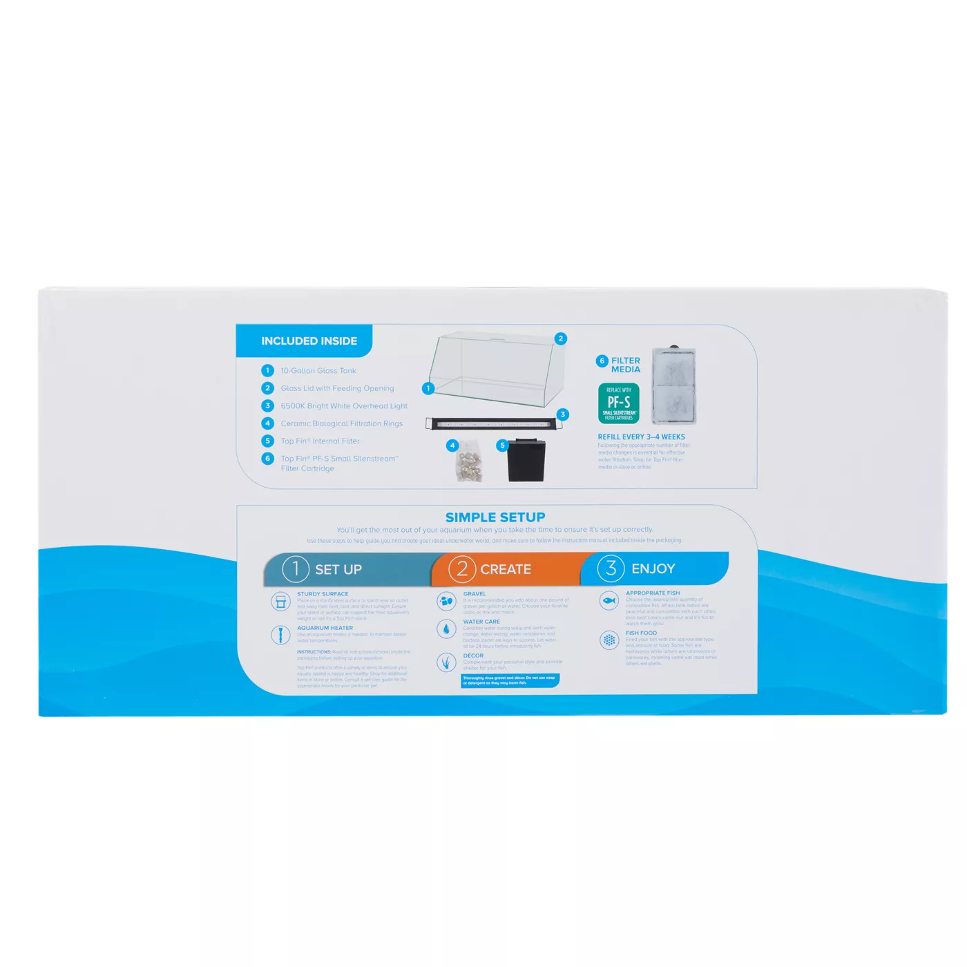 Top Fin 10 Gallon Angled Aquarium