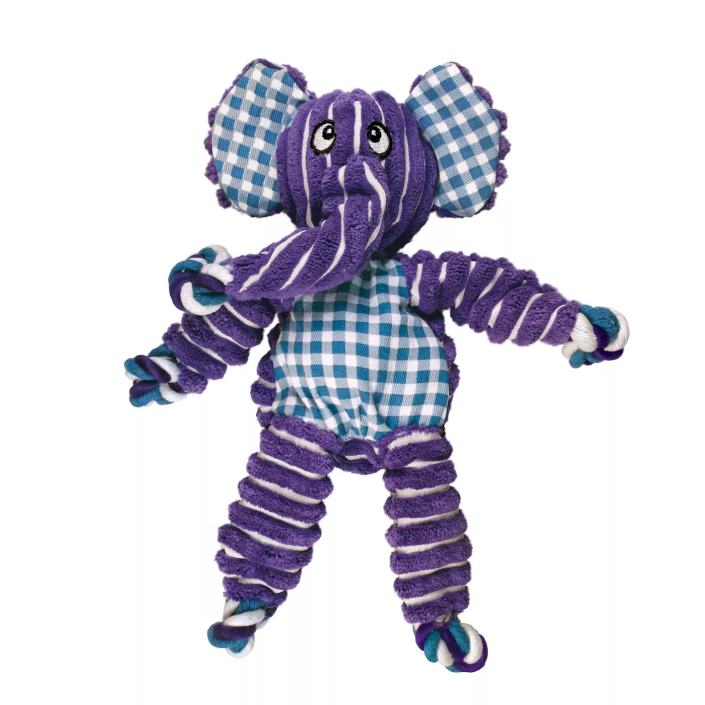 KONG® Floppy Knot Elephant Dog Toy - Rope, Squeaker