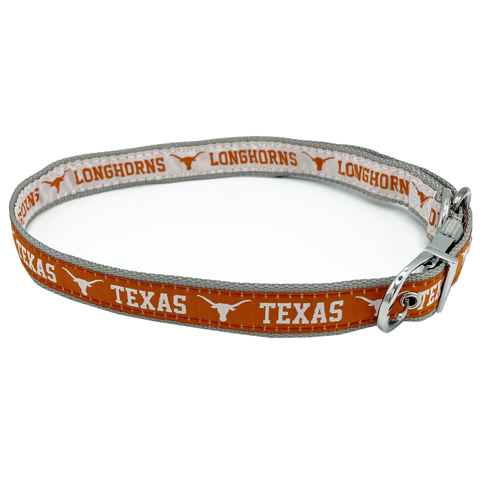Pets First Texas Longhorns Reversible Dog Collar