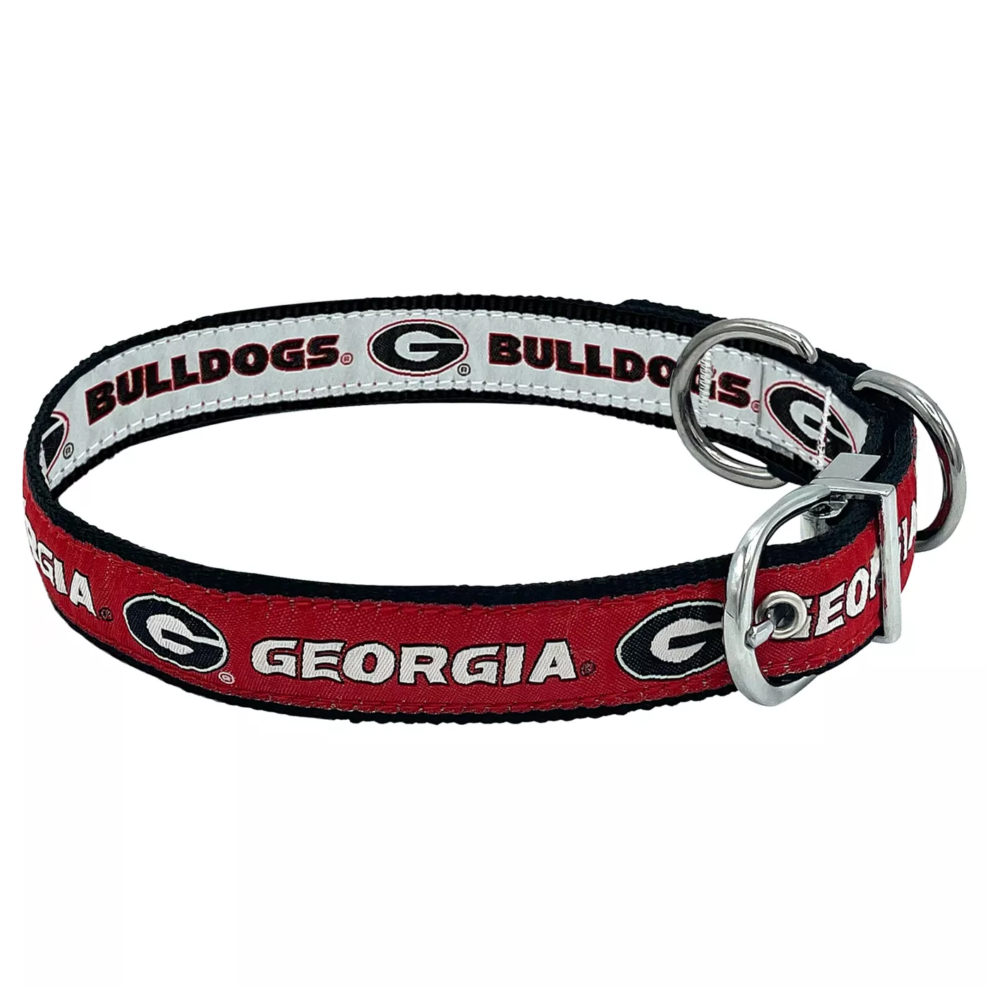 Pets First Georgia Bulldogs Reversible Dog Collar