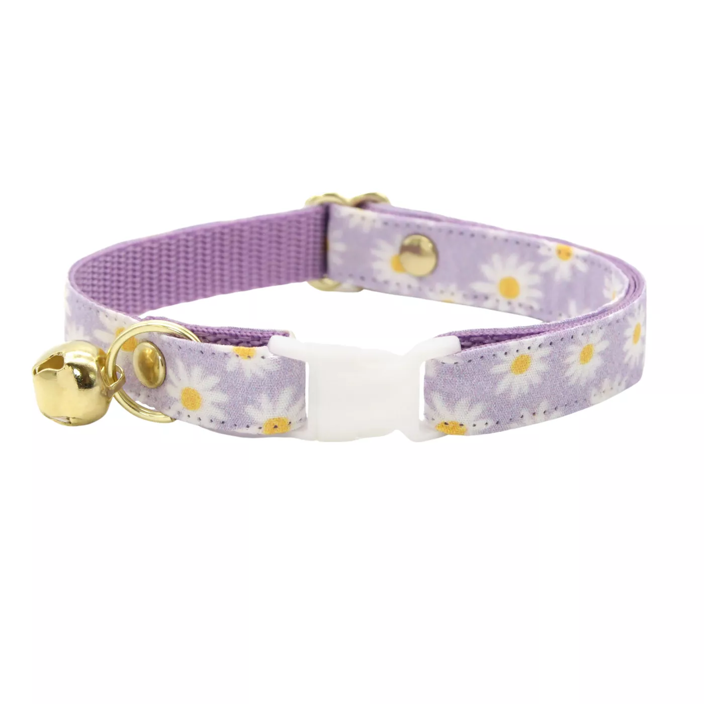 Made By Cleo® Daisies Purple Floral Breakaway Cat Collar