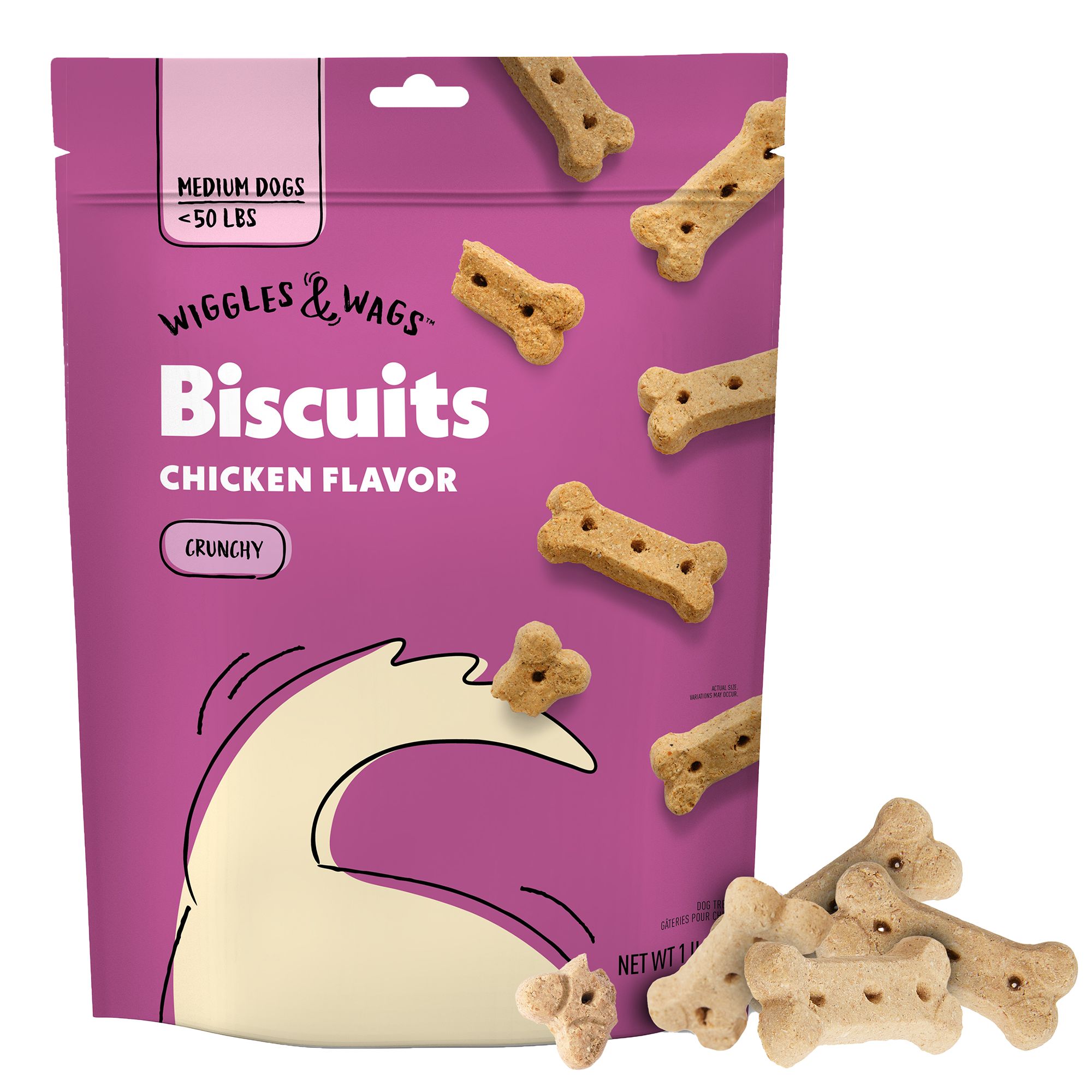 Wiggles & Wags Biscuits Chicken Flavor Dog Treats 24 OZ
