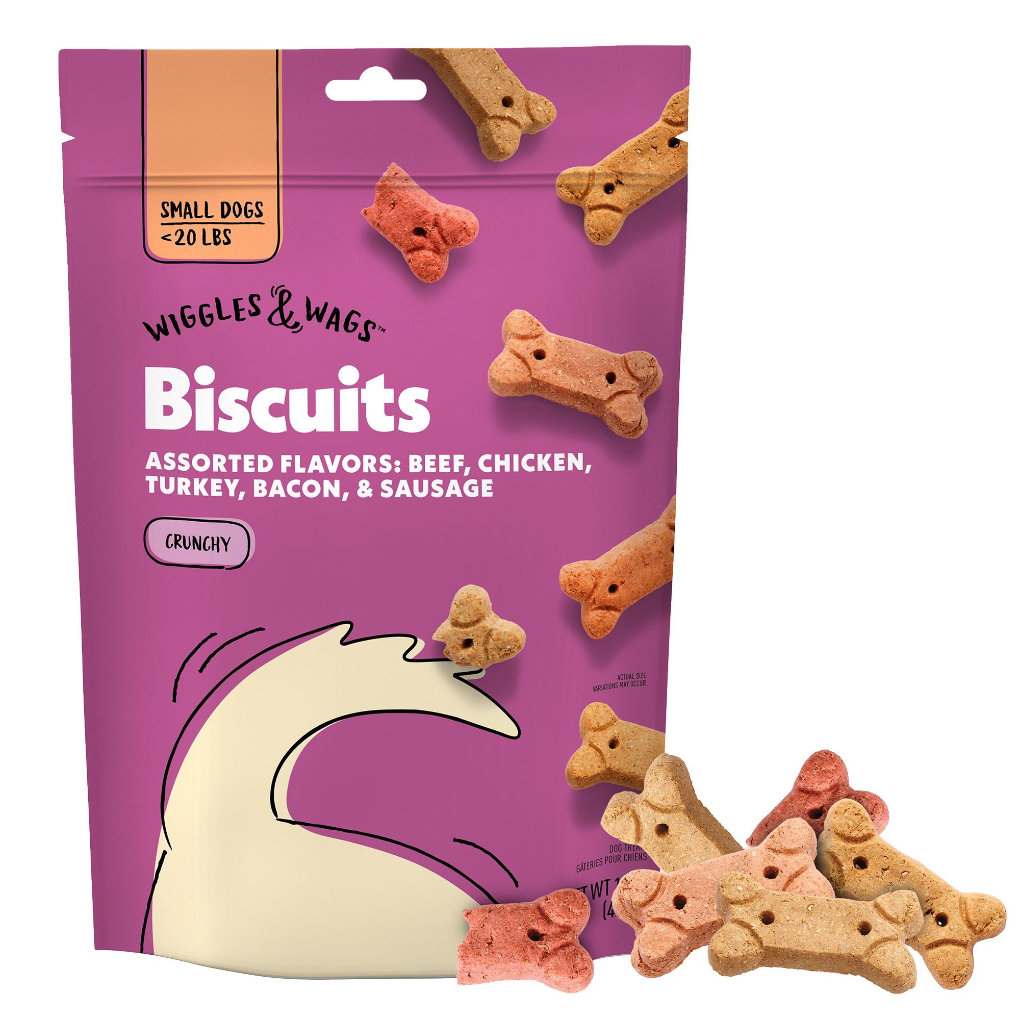 Wiggles & Wags Biscuits Assorted Flavors Dog Treats 15 OZ