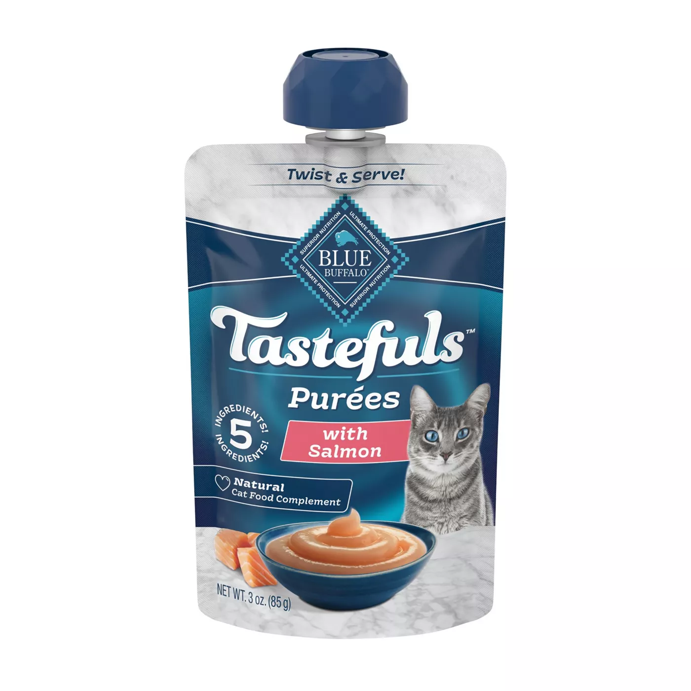 Blue Buffalo Tastefuls Purees Adult Cat Food Topper - 3 oz