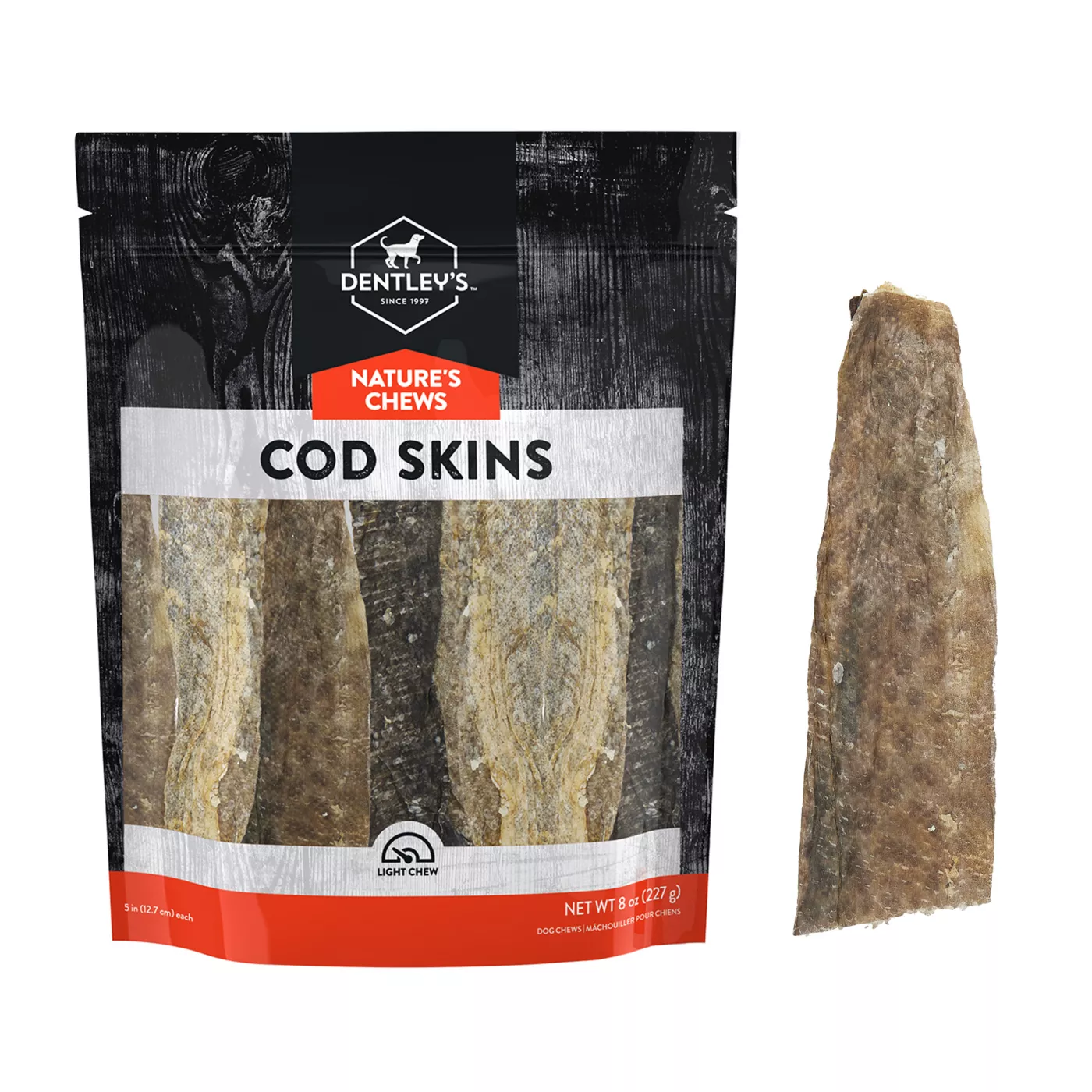 Dentley's Natural Chews Cod Skins 8 OZ