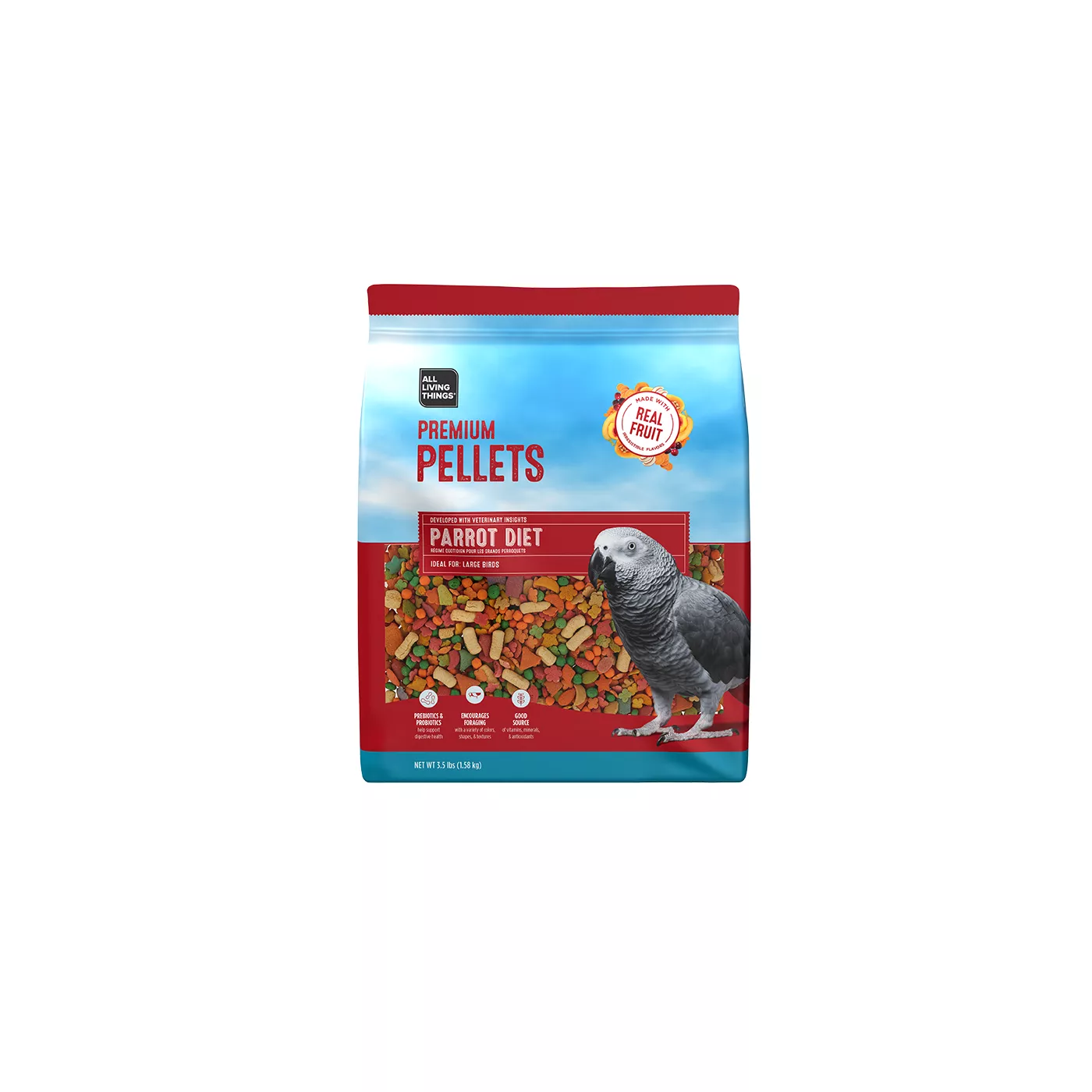 All Living Things® Parrot Fruit Pellet Food