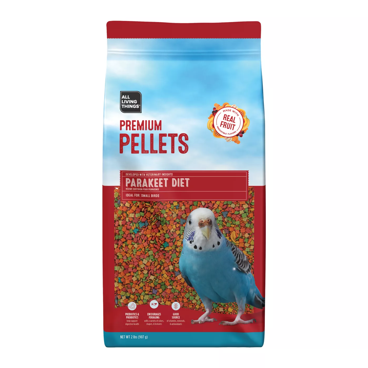 All Living Things® Parakeet Fruit Pellets Food