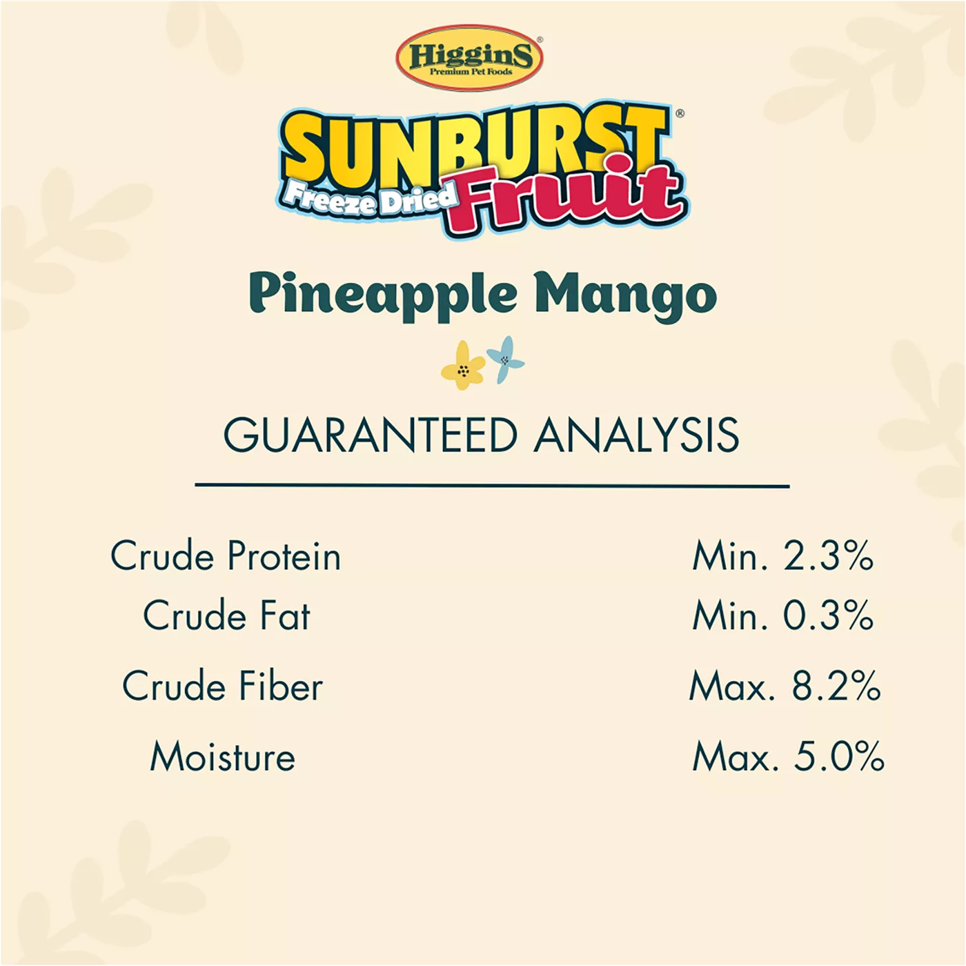 Higgins Sunburst Freeze Dried Pineapple Mango Fruit Bird Treat