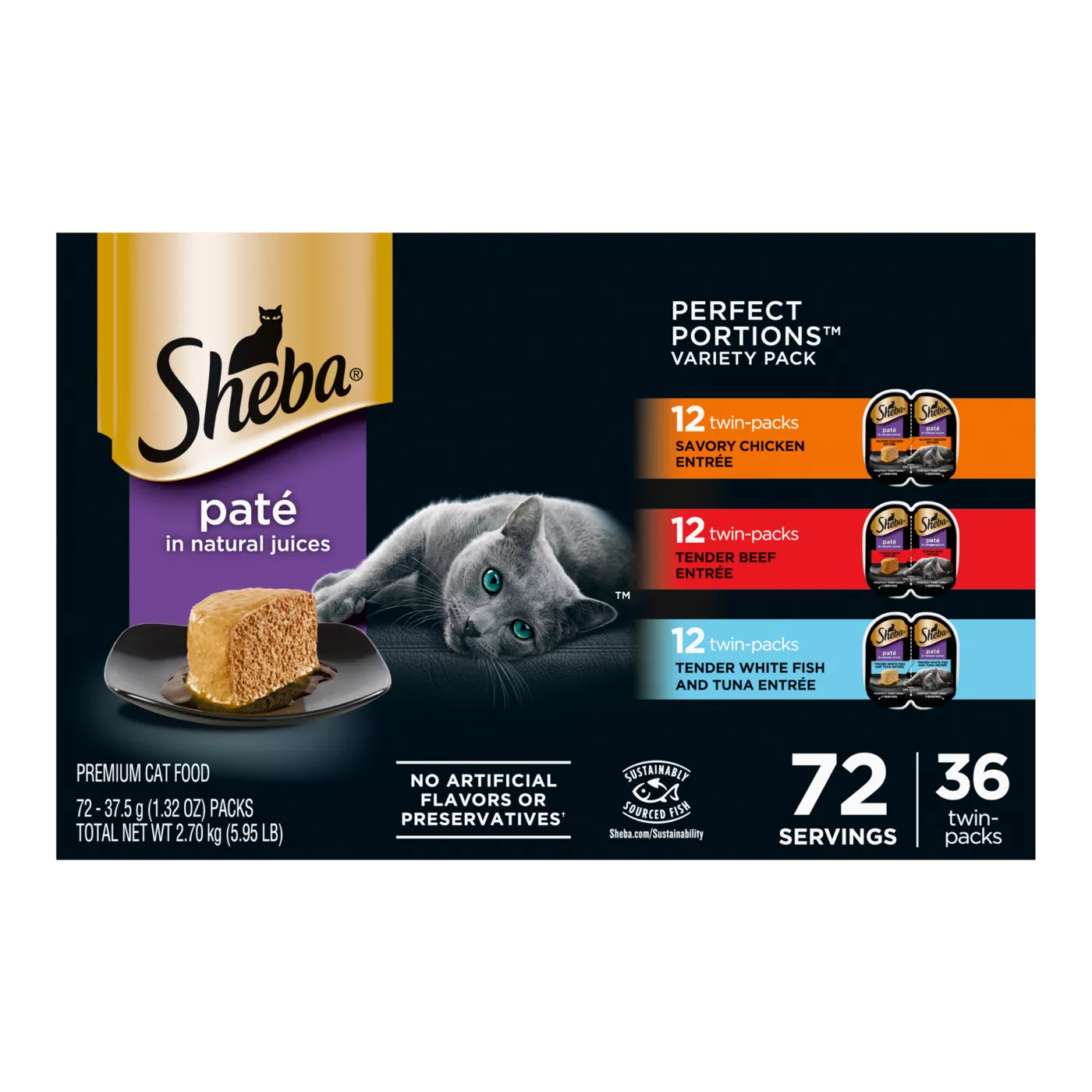 Sheba Perfect Portions Adult Cat Wet Food - Pate Variety Pack