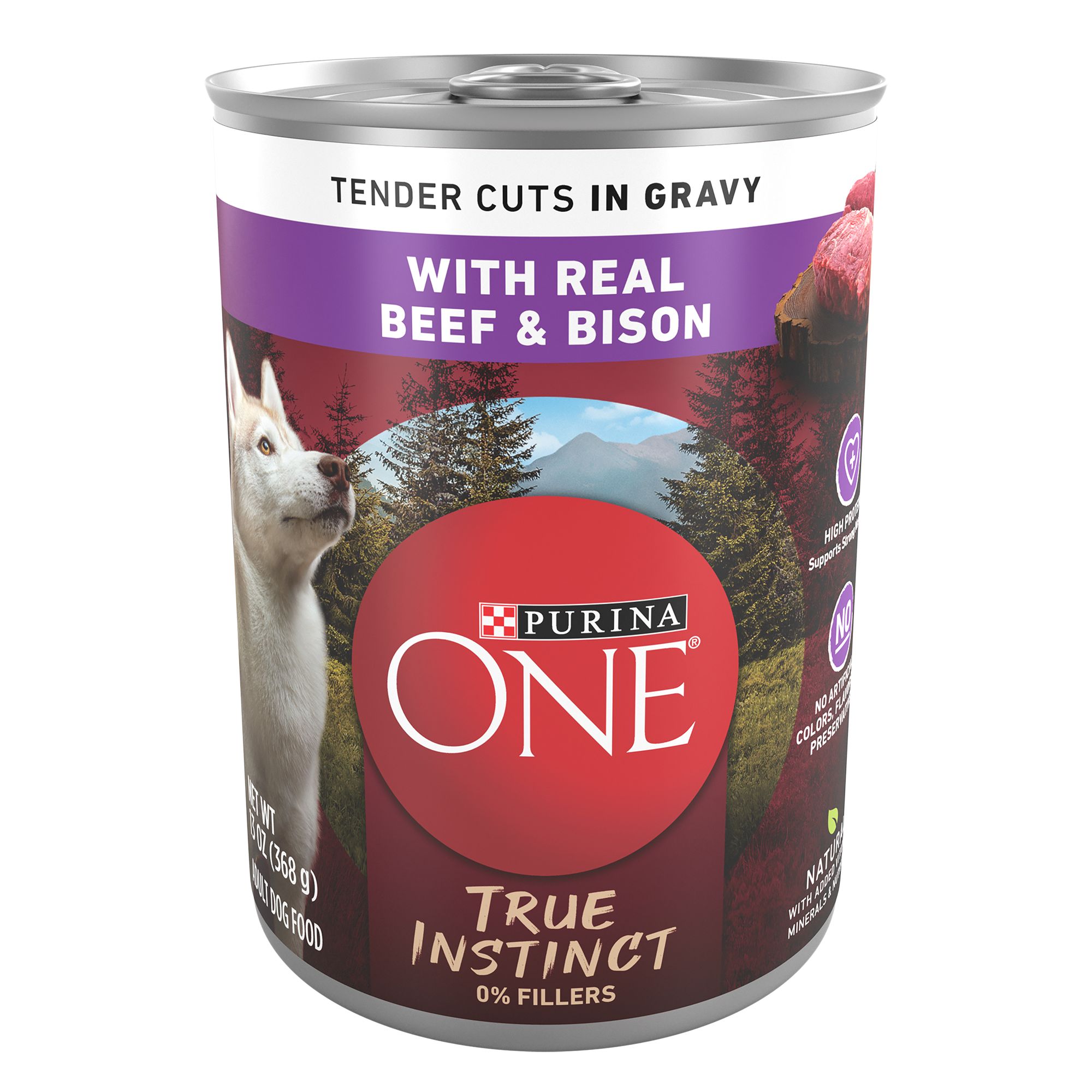 Purina ONE True Instinct Tender Cuts in Gravy Real Beef & Bison Adult ...