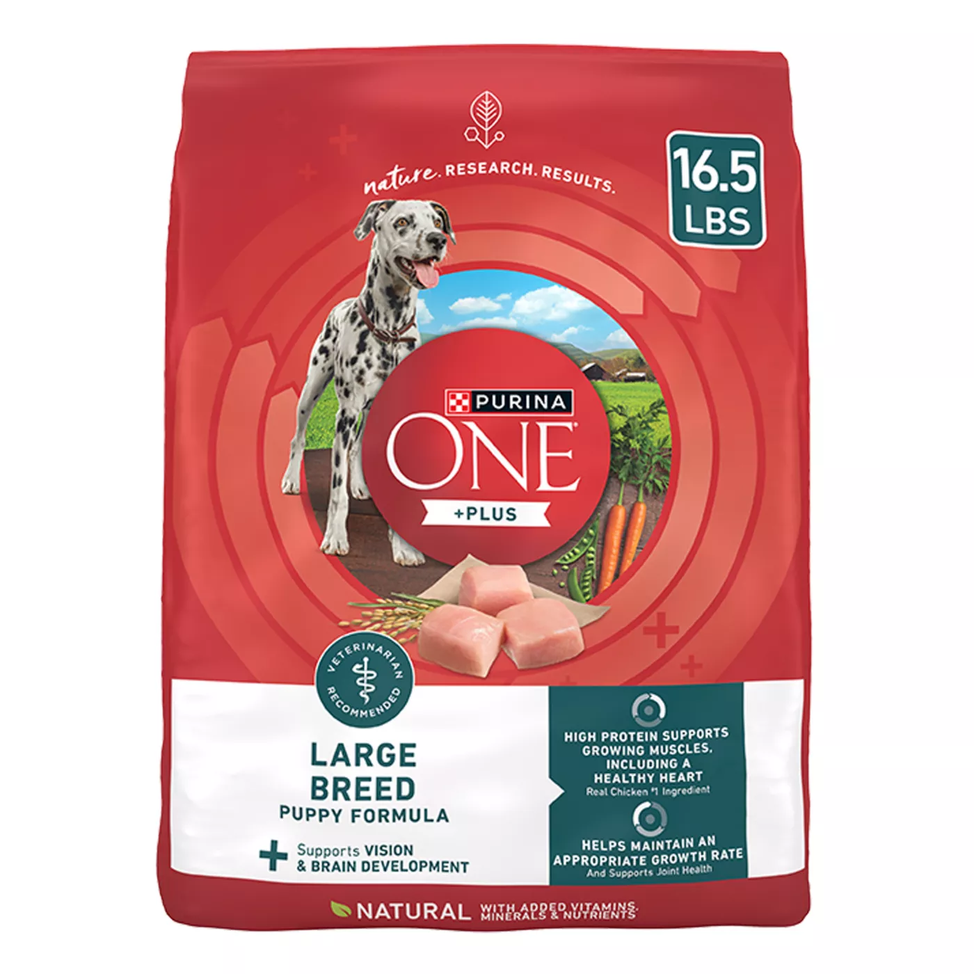 Purina ONE Plus Natural Real Chicken Large Breed Puppy Dry Dog Food 16. ...