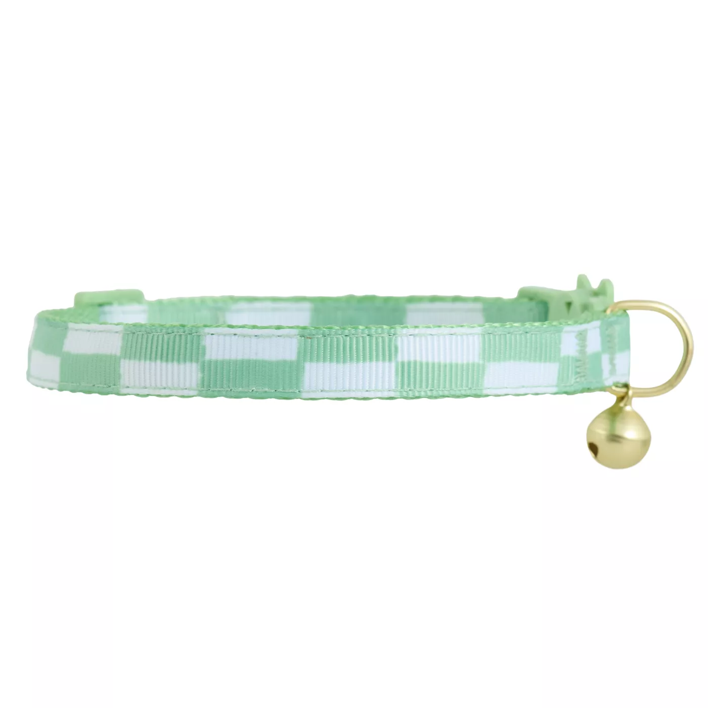 Whisker City Green Checkered Cat Collar