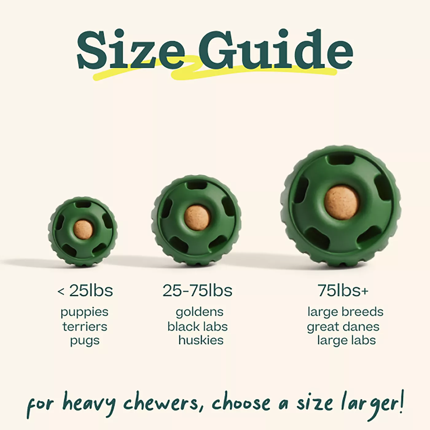 WOOF Pupsicle Treat Dispensing Dog Toy, Green