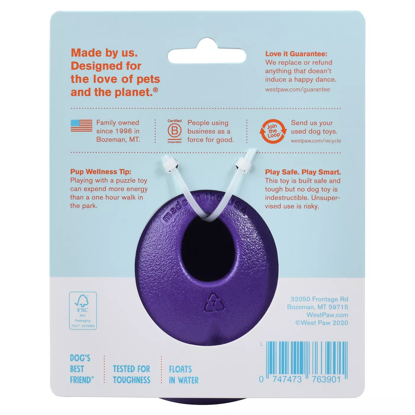 West Paw Rumbl Treat Dispensing Dog Toy