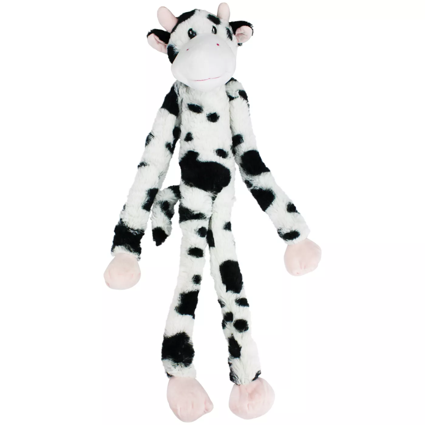 Multipet Swingin' Slevin Oversized Spotted Cow Squeaky Plush Dog Toy