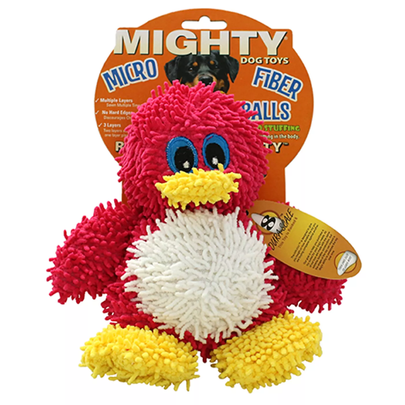 MIGHTY Microfiber Ball Med Penguin Dog Toy