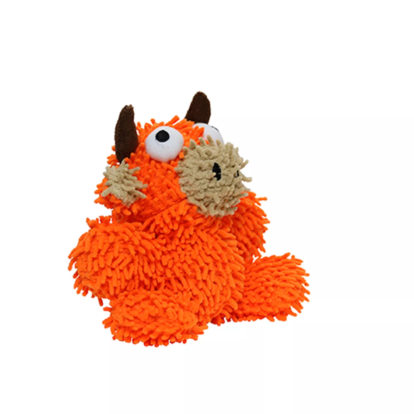 MIGHTY JR Microfiber Ball Bull Orange Dog Toy