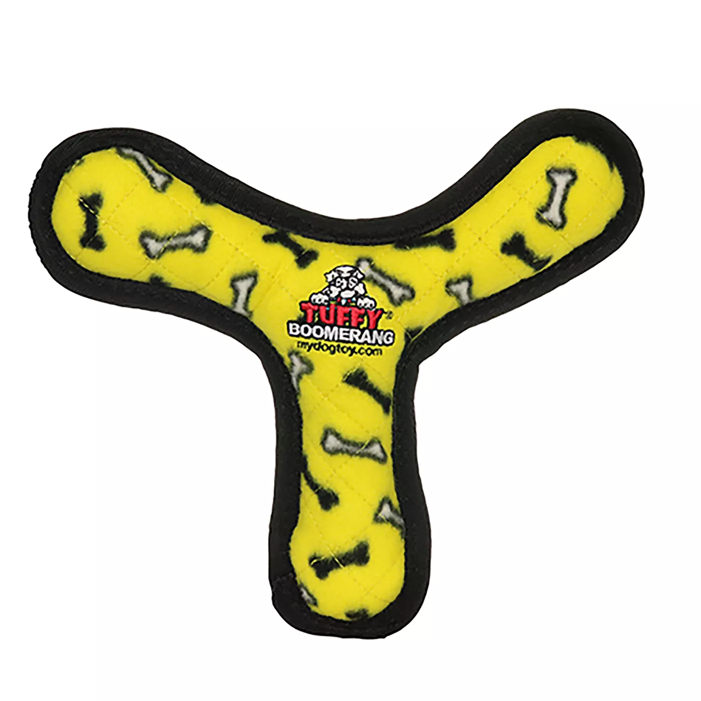 TUFFY® Ultimate Boomerang Yellow Bone Dog Toy