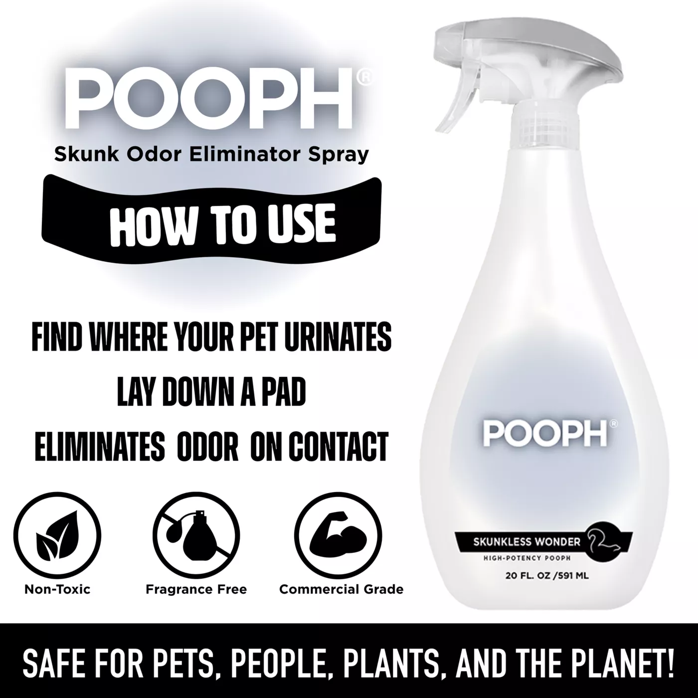 POOPH Skunkless Odor Eliminator 20oz