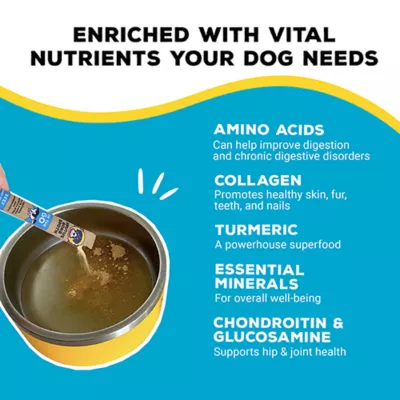 Brutus Bone Broth On the Go Trial Pack Adult Dog Food Topper- Hip and ...