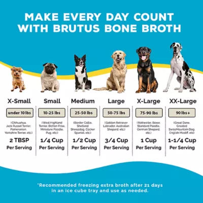 Brutus Bone Broth On the Go Trial Pack Adult Dog Food Topper- Hip and ...