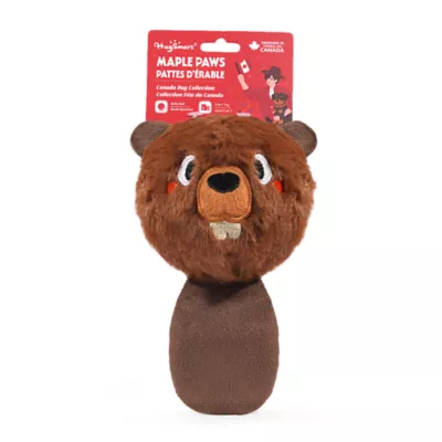 HugSmart® Squeaky Spiky Ball Plush Beaver Canada Dog Toy