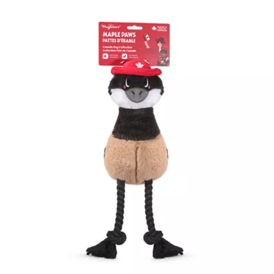 HugSmart® Goose Squeaky Rope Plush Canada Dog Toy