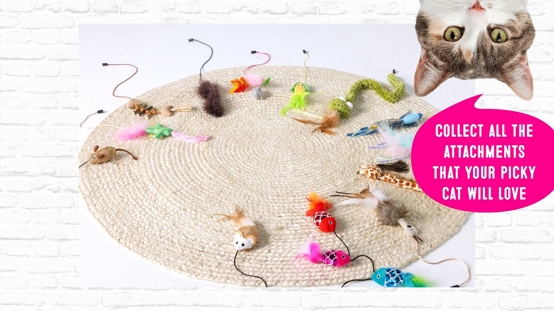 Whisker City® Chirping Mouse Teaser Attachment Cat Toy (Teaser Wand ...