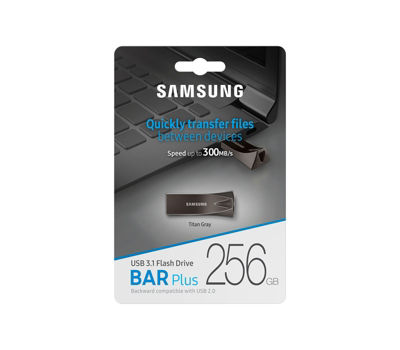 USB 3.1 Flash Drive BAR Plus 256GB Titan Gray Memory & Storage - MUF ...